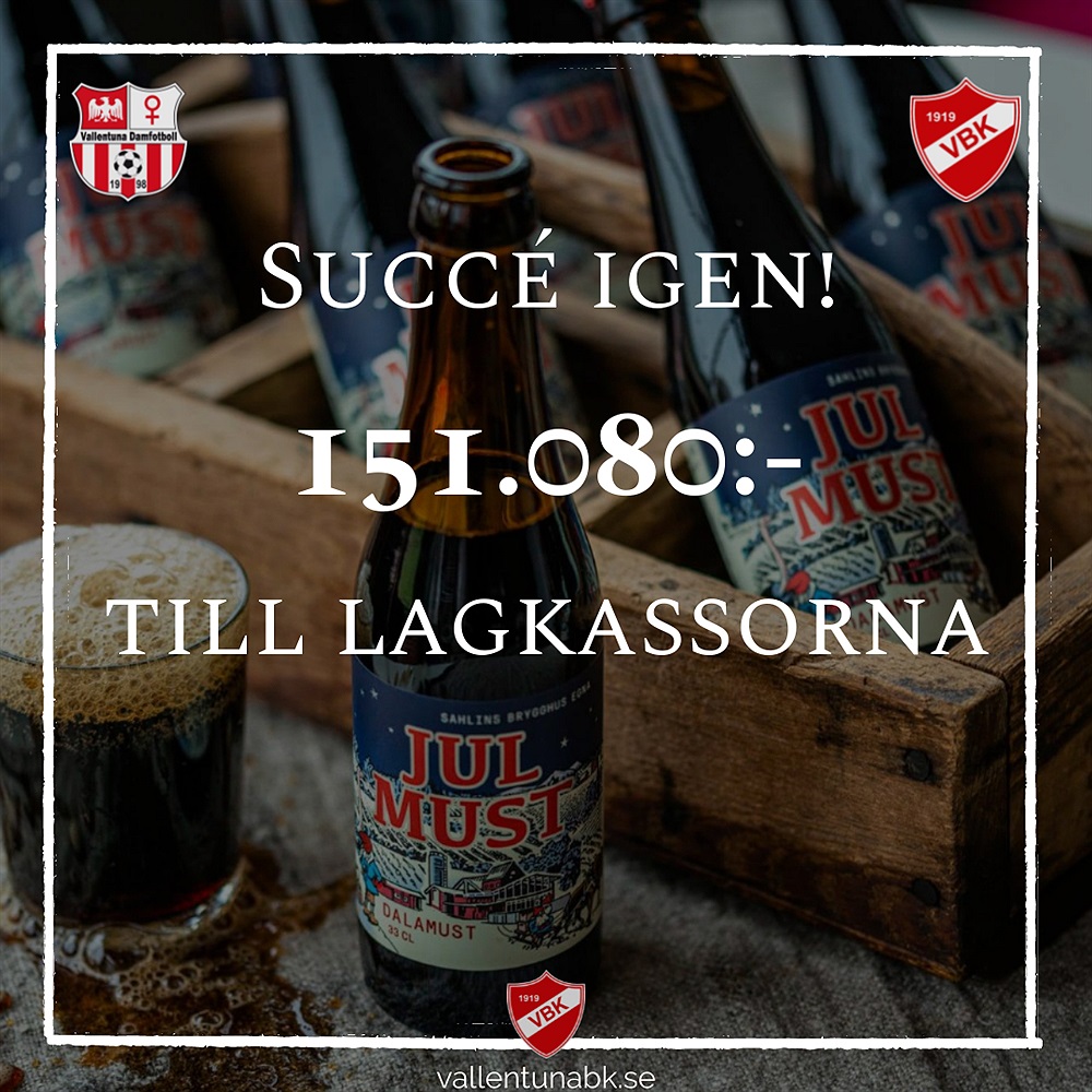 Succé (igen) för Julmustförsäljningen! / Vallentuna Fotboll