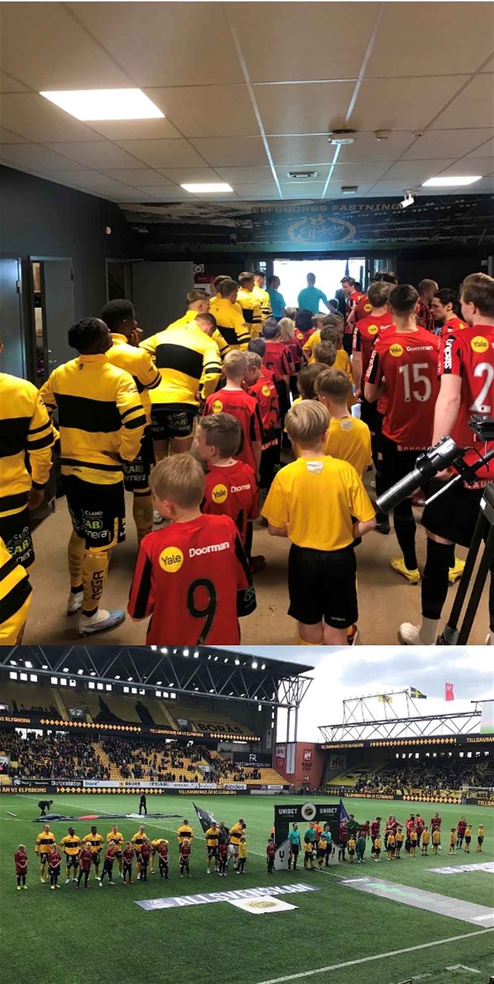 Ungdomslag från Gerdskens BK på Elfsborg-Brommapojkarna / Gerdskens BK