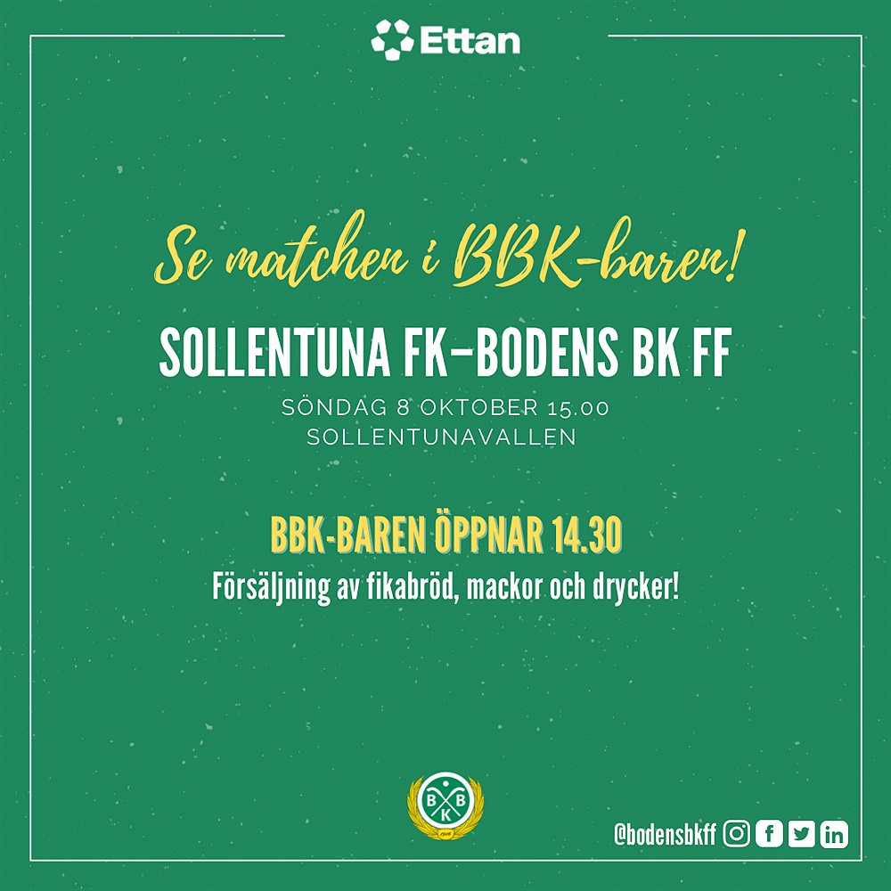 Se bortamatchen i BBK-baren / Bodens BK FF - A-Laget
