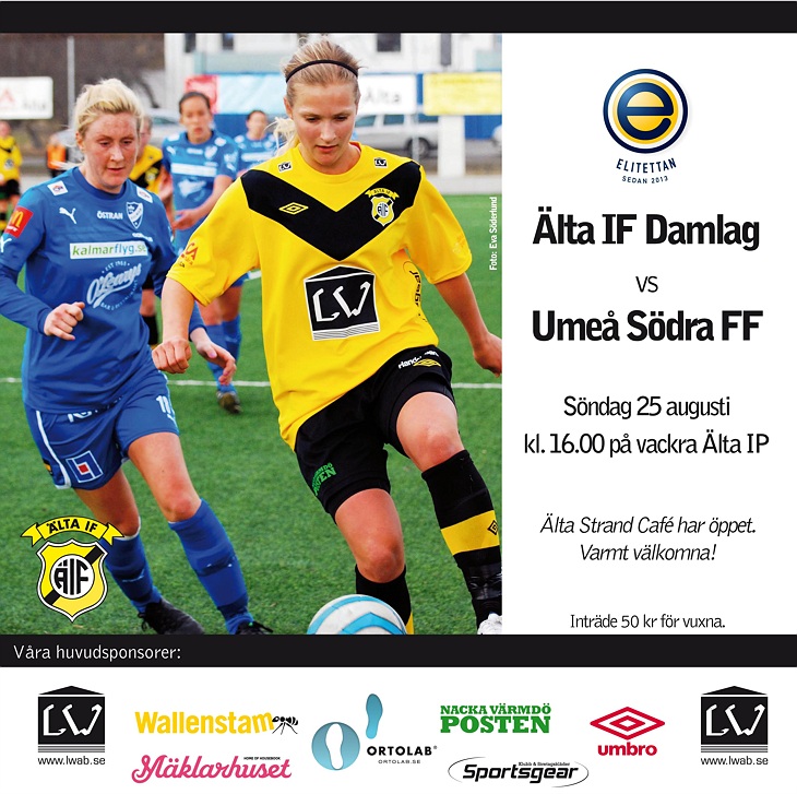 Älta IF - Umeå Södra FF, söndag 25 augusti / Älta IF - Fotboll ...