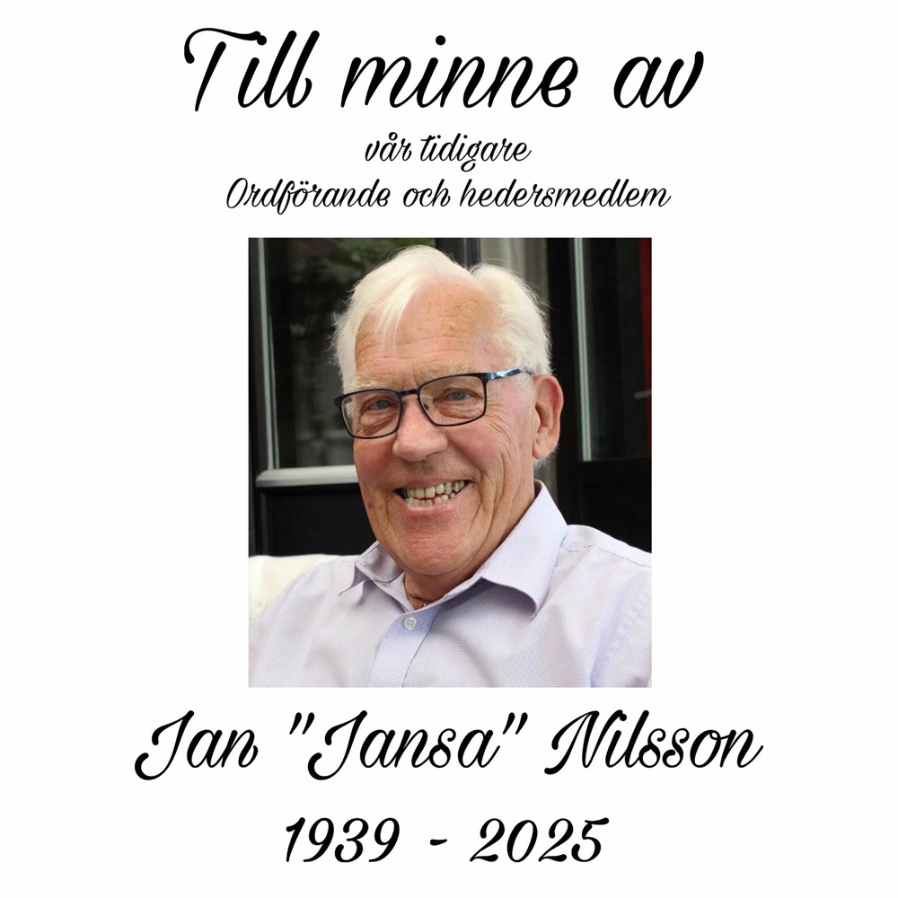 Till minne av Jan ”Jansa” Nilsson / Kvidinge IF