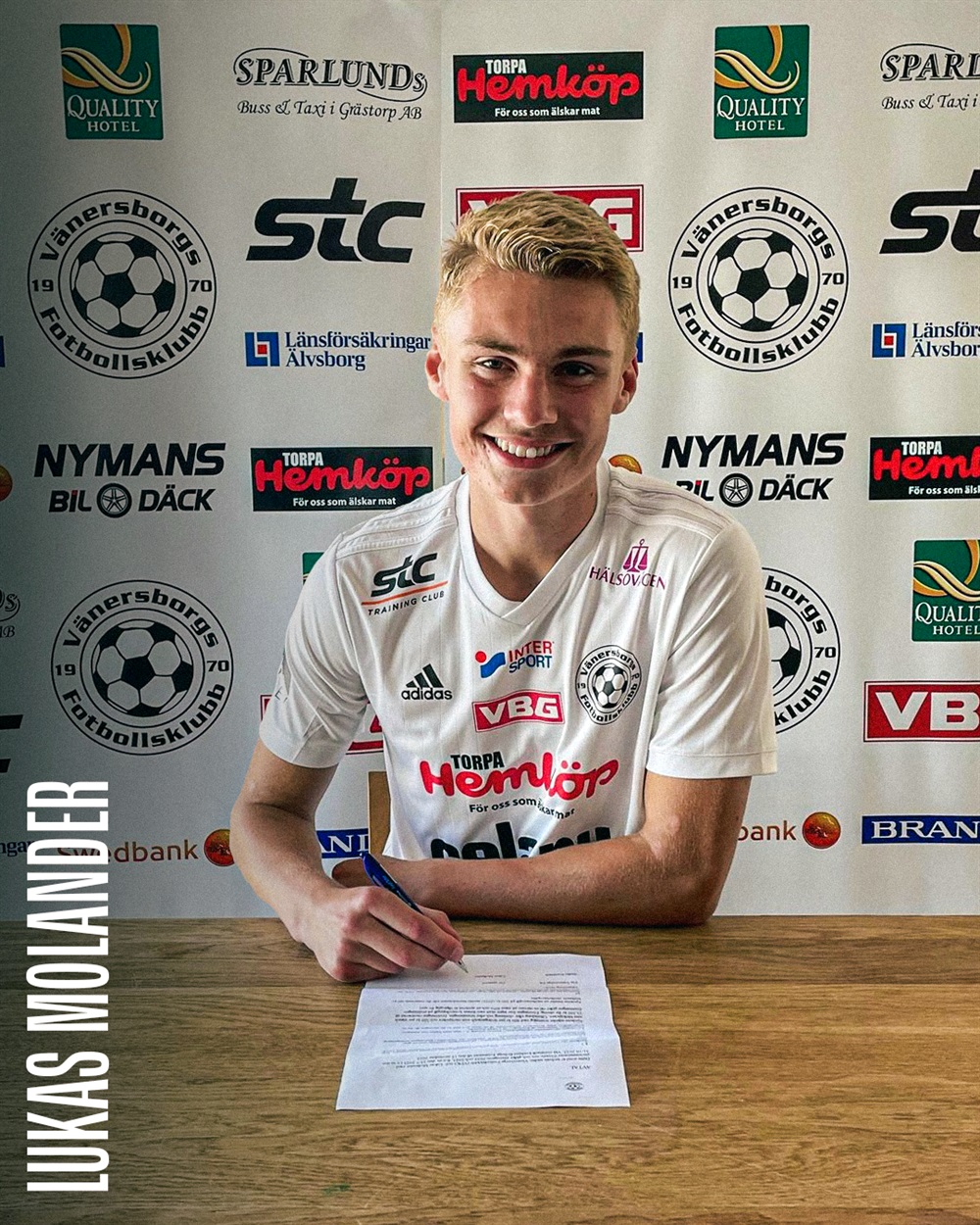 A-lagskontrakt för Lukas Molander! / Vänersborgs FK - Herrar